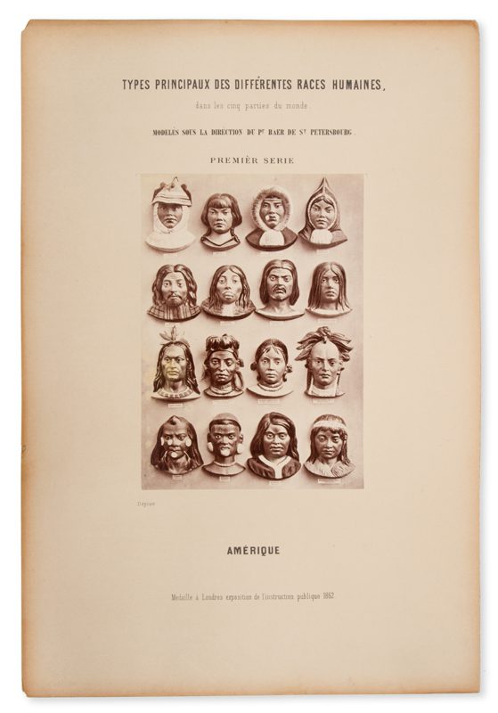 Types principaux des différentes races humaines dans les cinq parties ...