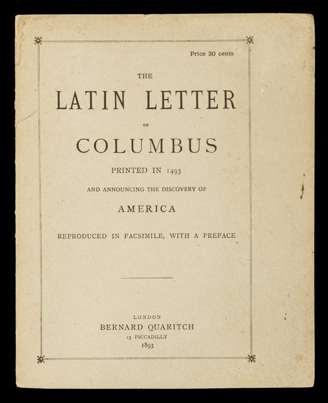 The Latin letter of Columbus : printed in 1493 and announcing the ...