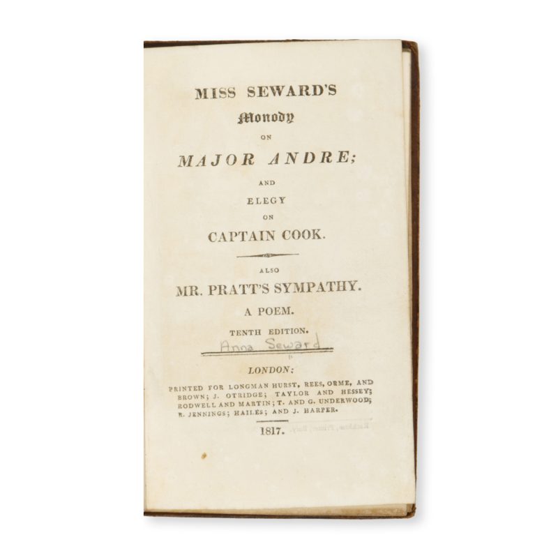 Miss Seward's monody on Major Andre; and elegy on Captain Cook. Also Mr ...