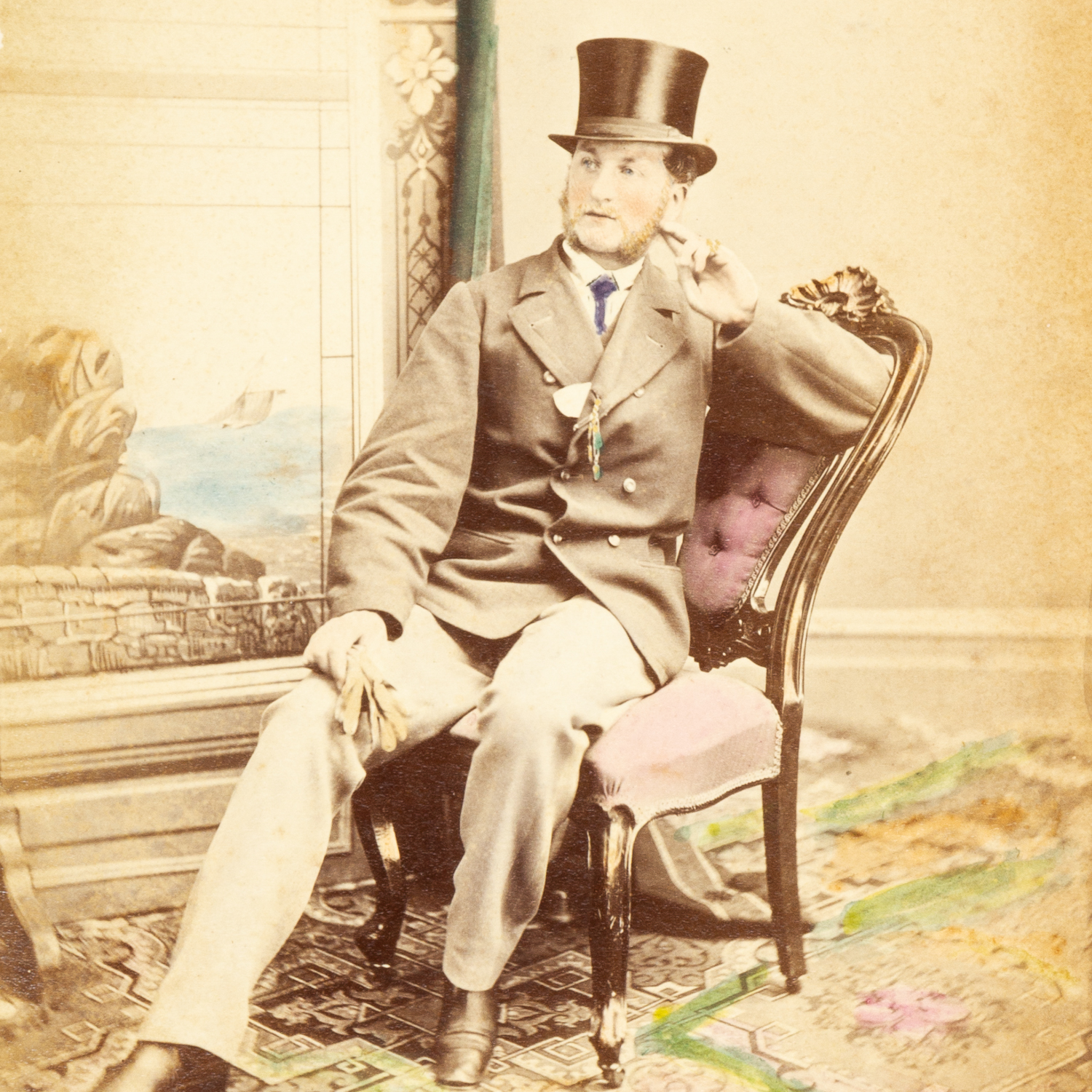 Studio portrait of George Bennett, stage actor. Ballarat, October 1869 ...